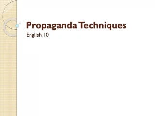 PPT - Propaganda Techniques PowerPoint Presentation, free download - ID ...