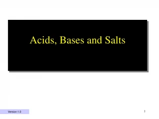 PPT - Acids , Bases , and Salts All are electrolytes PowerPoint ...