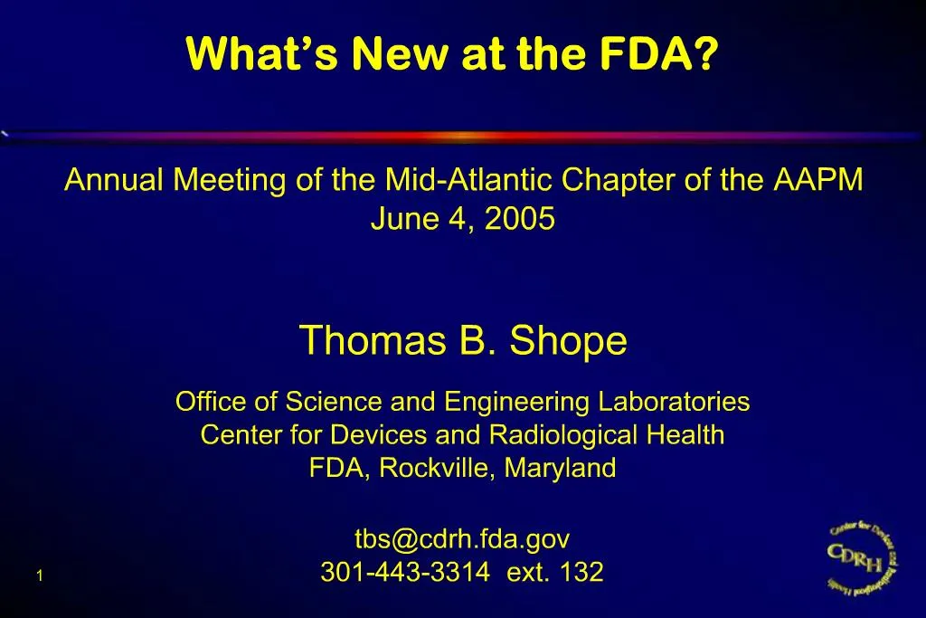 PPT - Radiological Health Updates: AAPM Mid-Atlantic Chapter Meeting ...