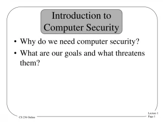 PPT - 1. Introduction to Computer Security PowerPoint Presentation ...