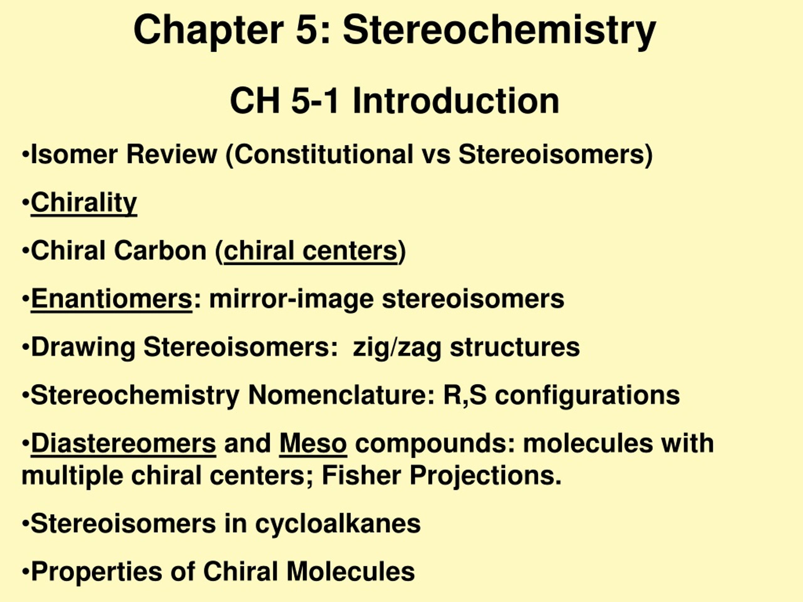 PPT - Chapter 5: Stereochemistry PowerPoint Presentation, free download ...
