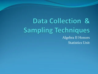PPT - SAMPLING AND DATA COLLECTION PowerPoint Presentation, free download - ID:8816469