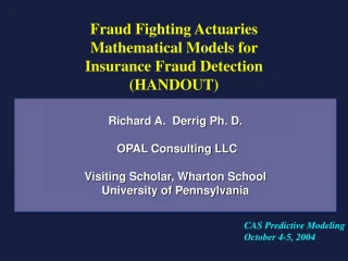 PPT - Insurance Fraud PowerPoint Presentation, free download - ID:6900845