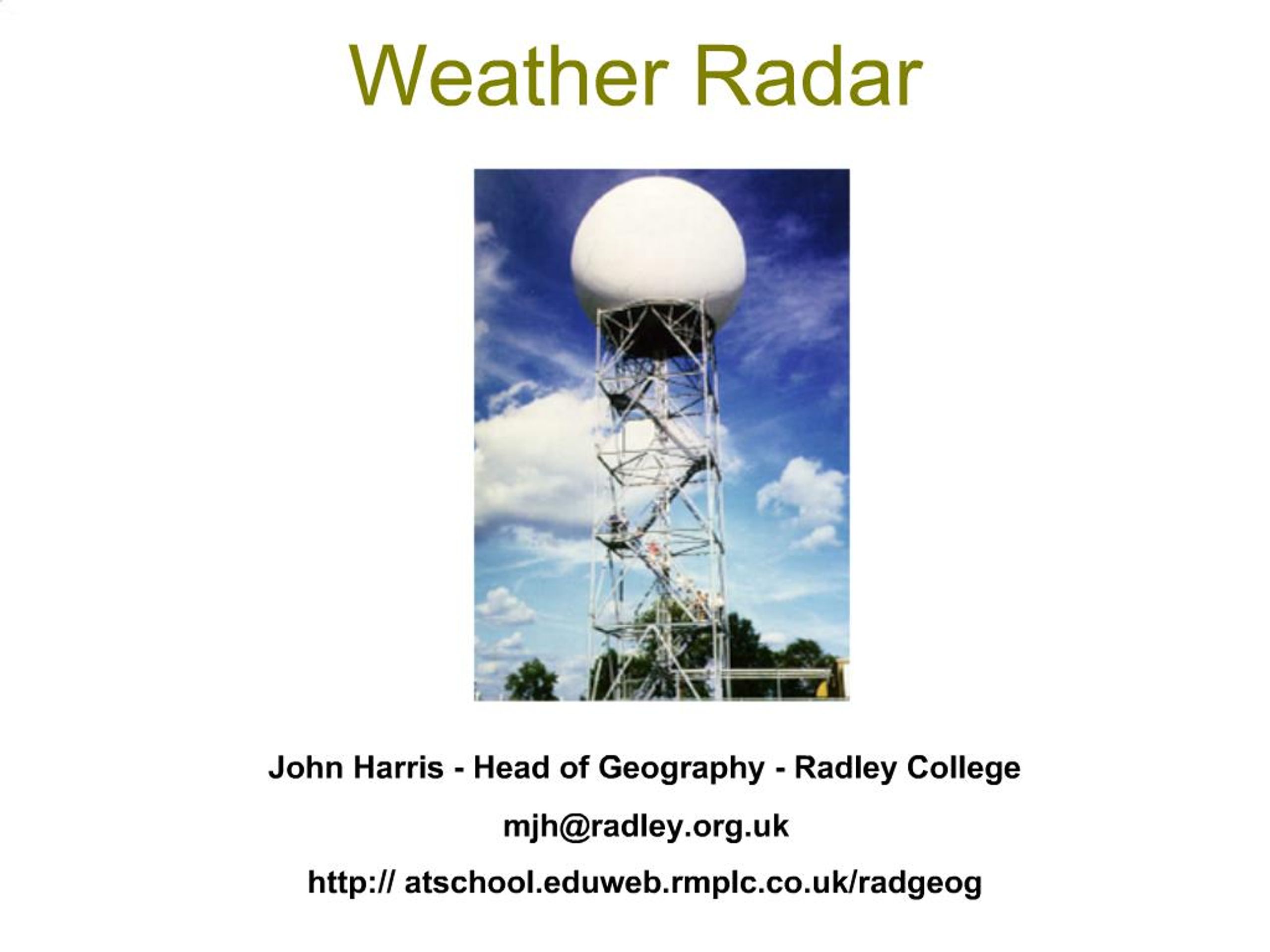 PPT - Weather Radar PowerPoint Presentation, free download - ID:927435