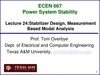 PPT - ECEN 460 Power System Operation and Control PowerPoint ...