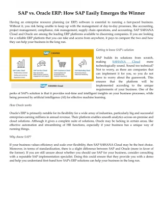 PPT - Comparison SAP vs Oracle PowerPoint Presentation, free download ...