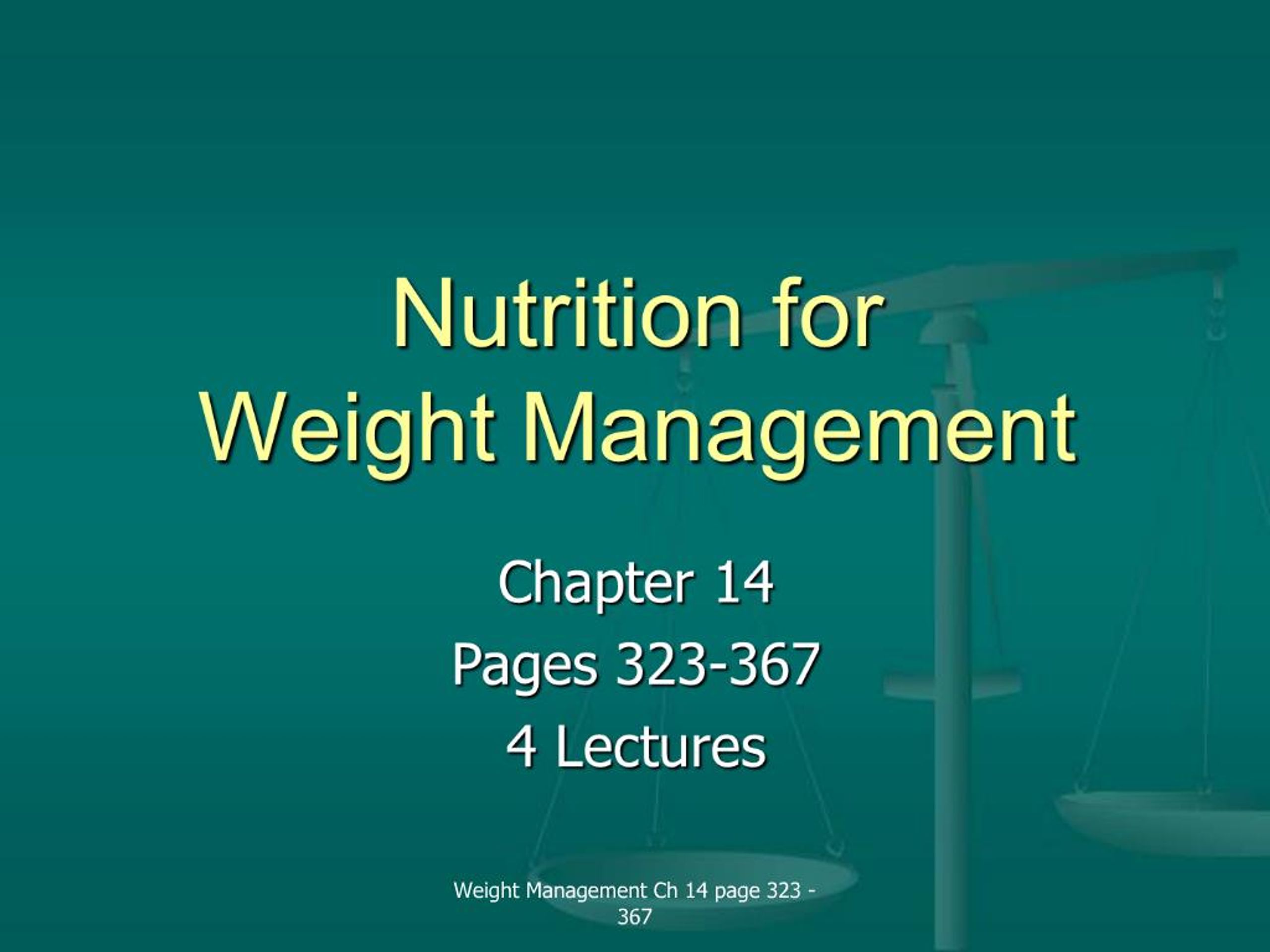 PPT - Nutrition for Weight Management PowerPoint Presentation, free ...