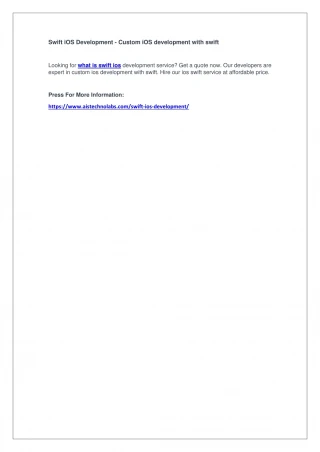 PPT - Swift Development PowerPoint Presentation, free download - ID ...