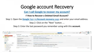 PPT - Google Account Recovery steps PowerPoint Presentation, free ...
