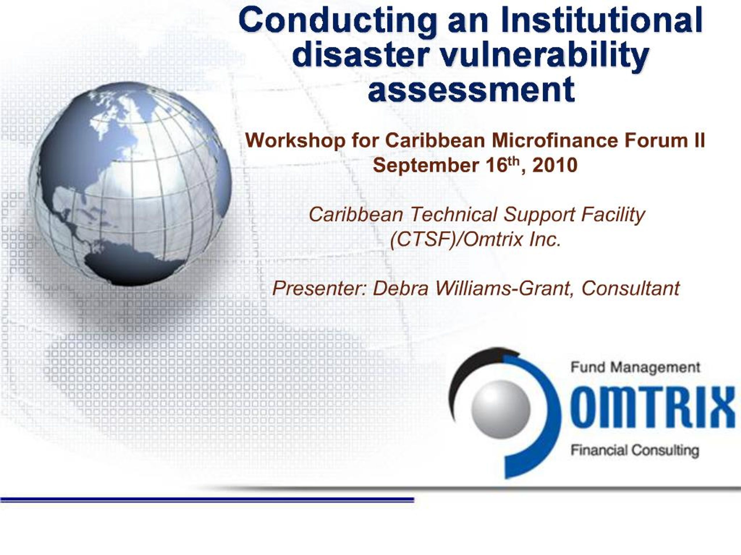 PPT - Conducting an Institutional disaster vulnerability assessment ...
