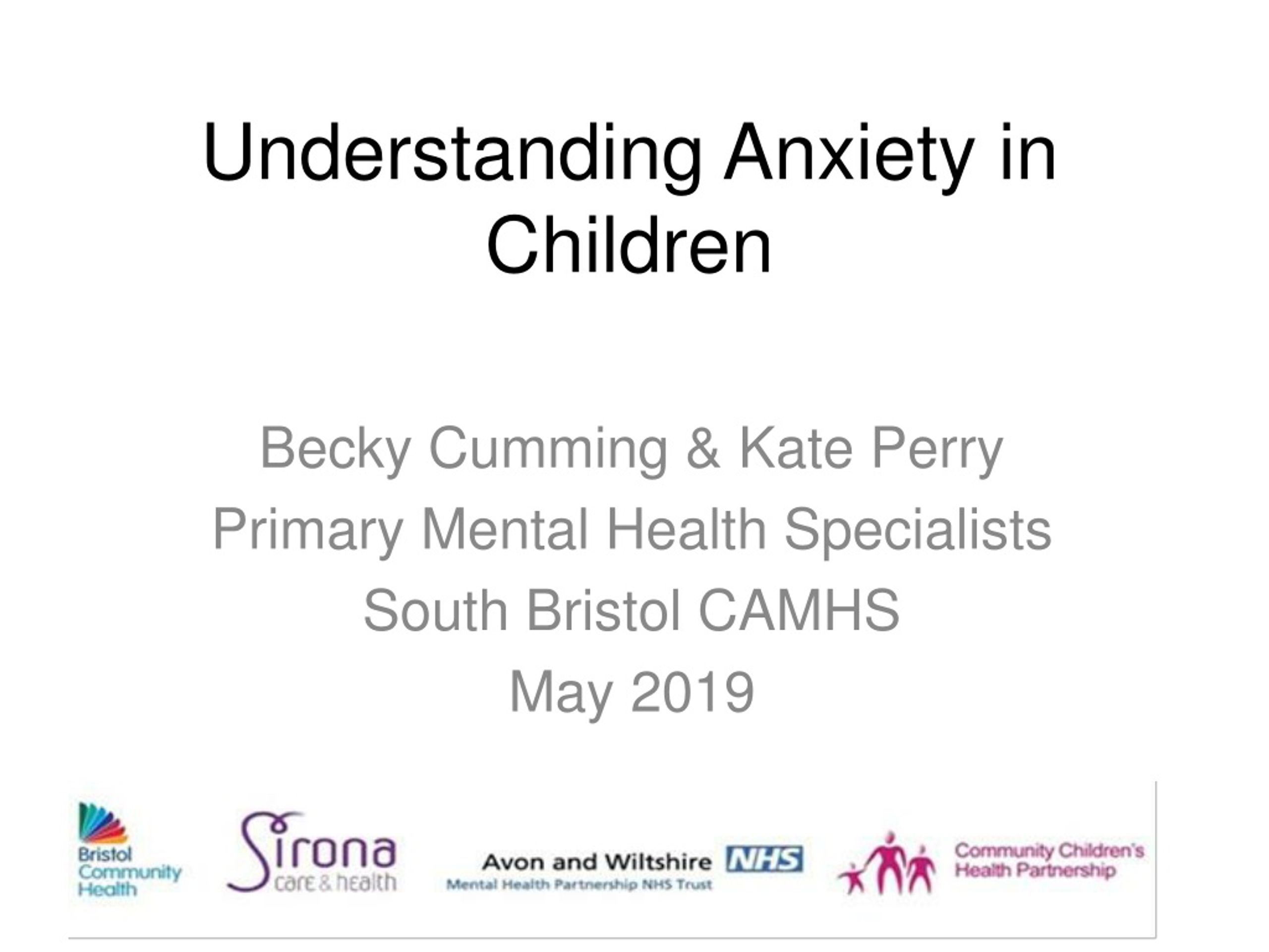 PPT - Understanding Anxiety in Children PowerPoint Presentation, free ...
