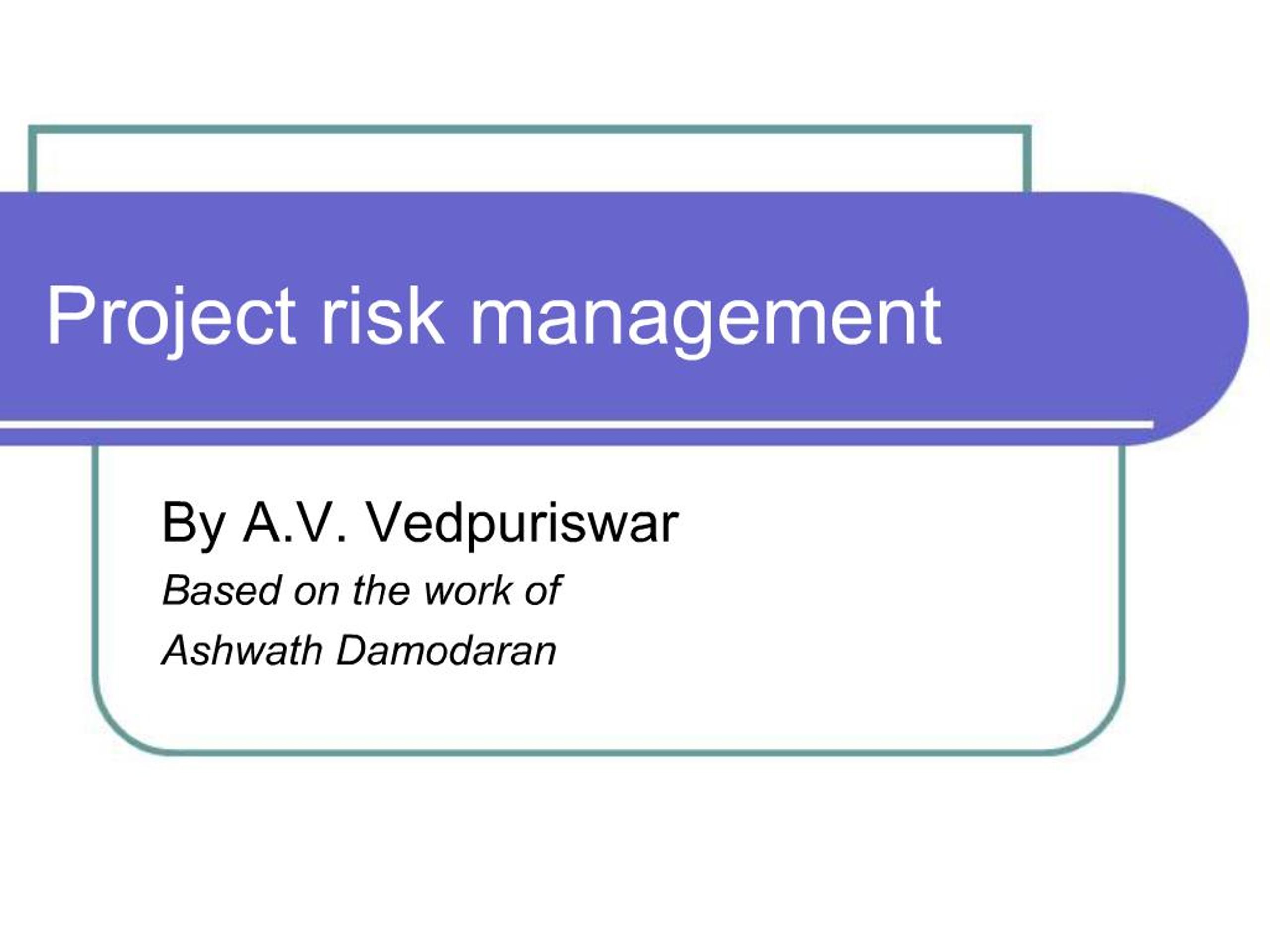 PPT - Project risk management PowerPoint Presentation, free download ...