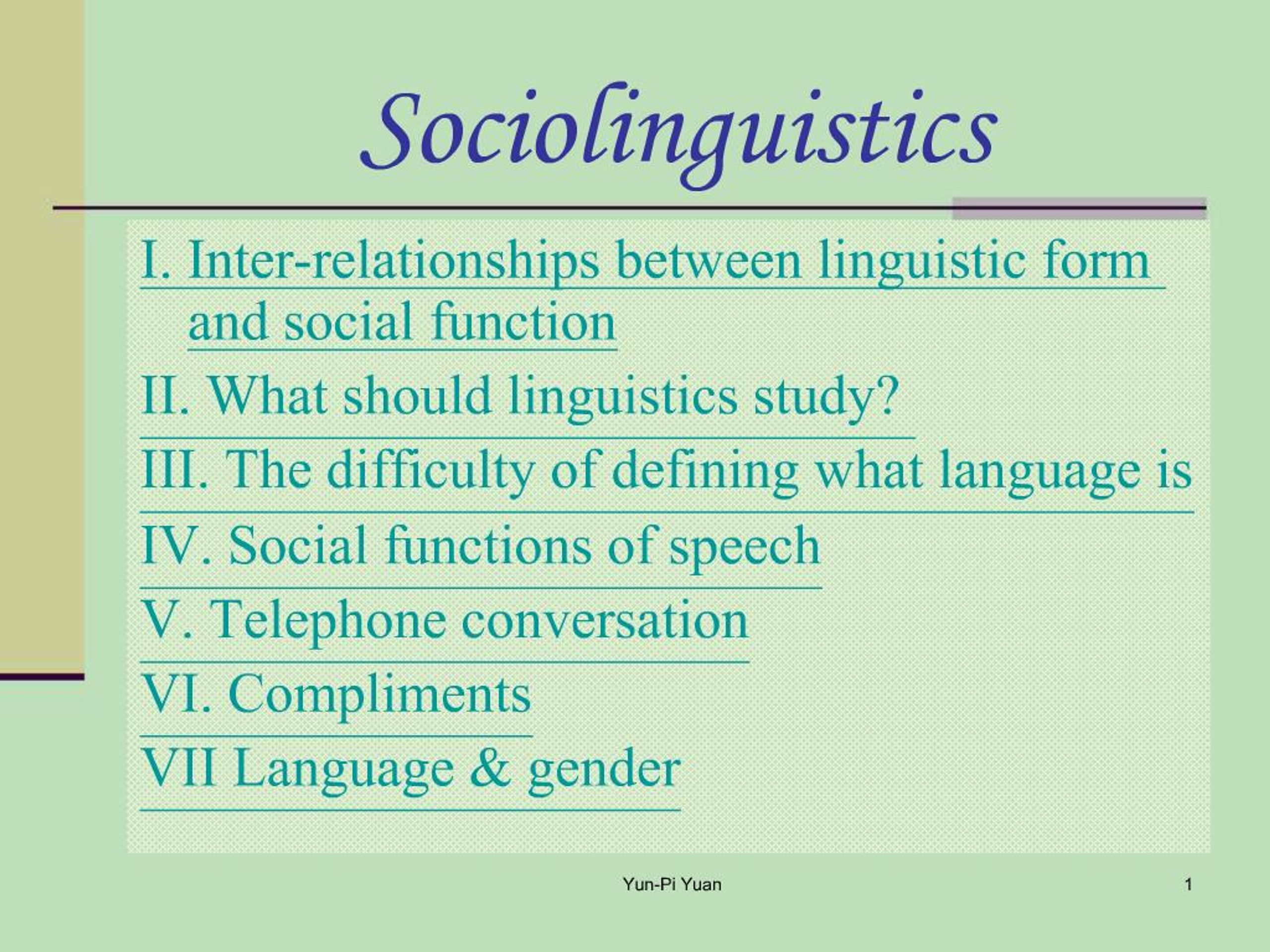 PPT - Sociolinguistics PowerPoint Presentation, free download - ID:973951