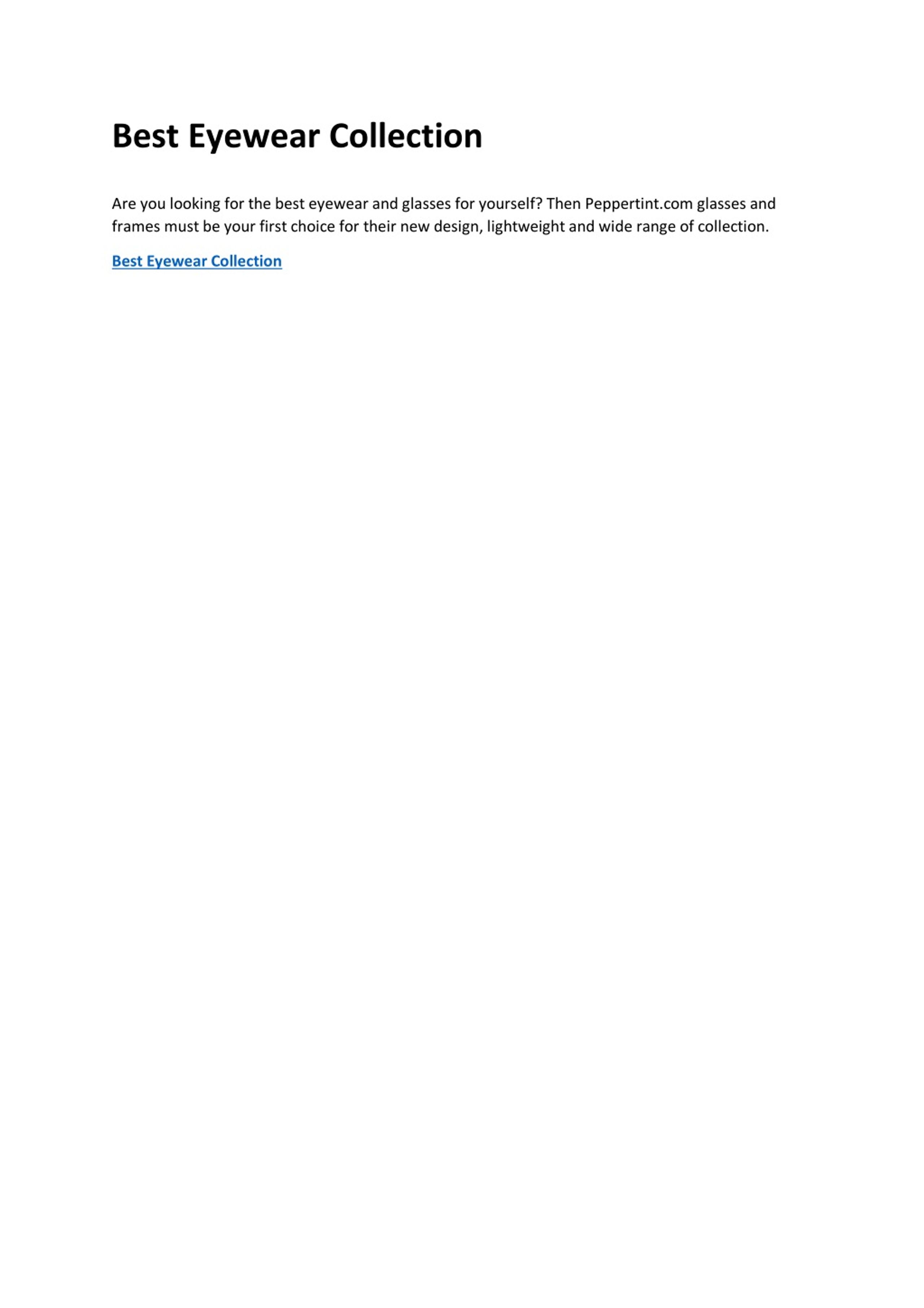 PPT - Best Eyewear Collection PowerPoint Presentation, free download ...