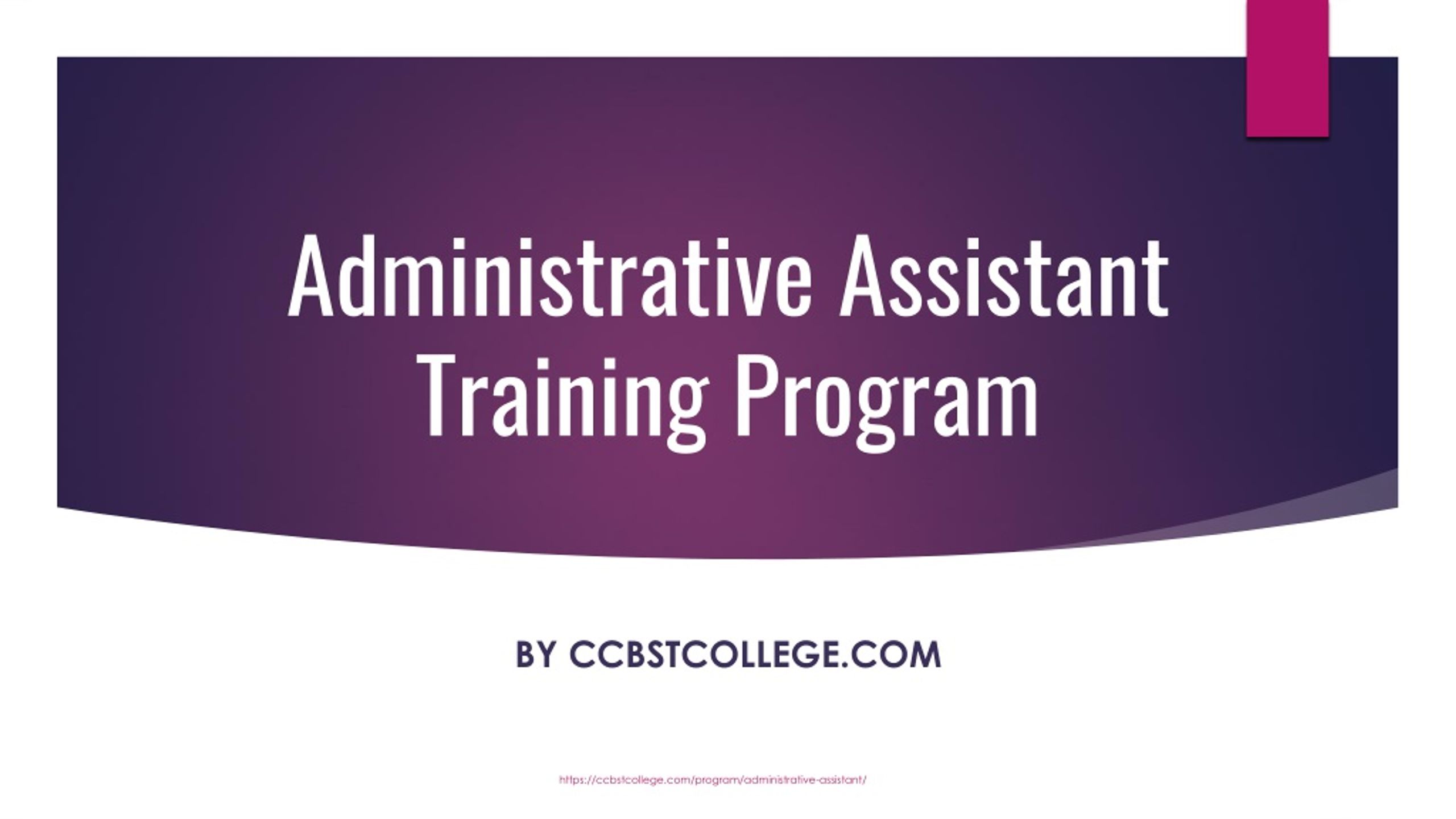PPT - Administrative assistant training program PowerPoint Presentation ...
