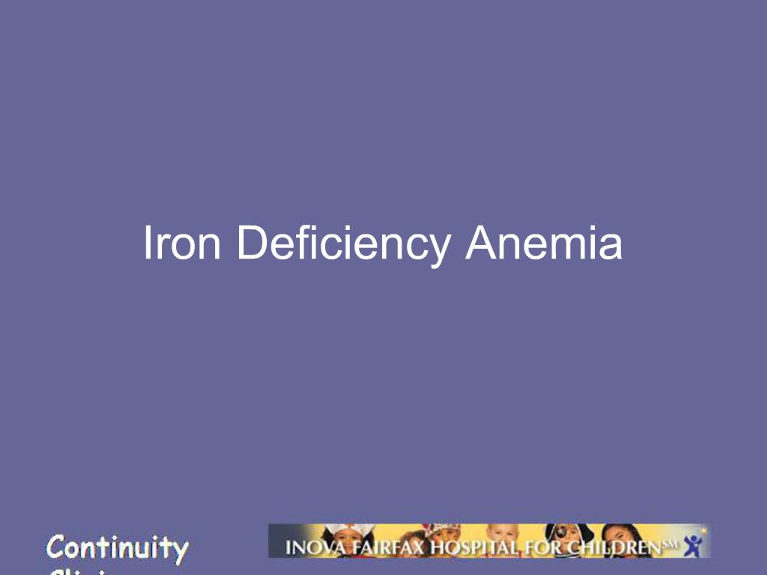 PPT - Iron Deficiency Anemia PowerPoint Presentation, free download ...