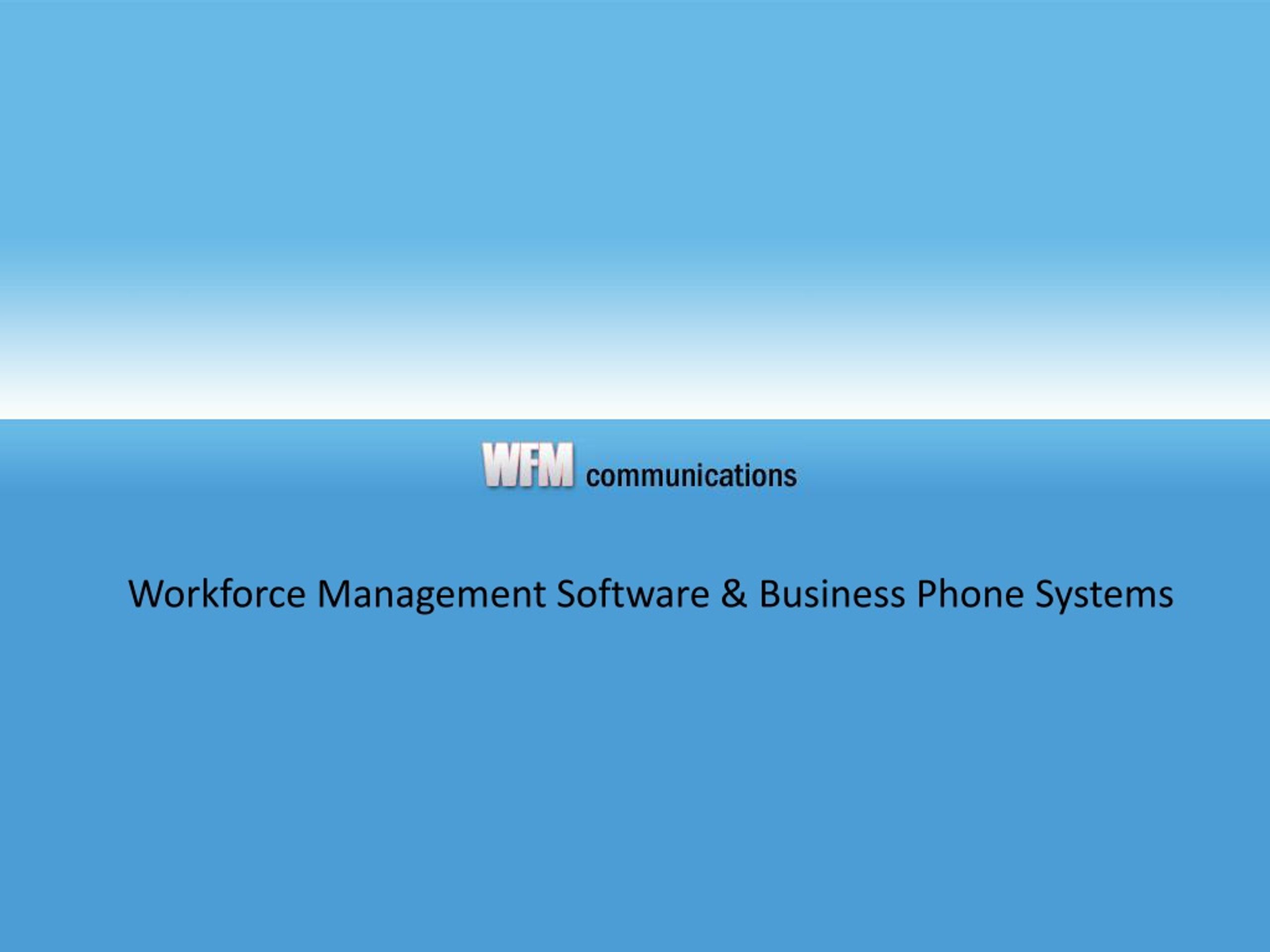 PPT - workforce management (wfm) & call center scheduling software ...