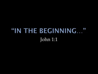 PPT - In the beginning PowerPoint Presentation, free download - ID:1259109