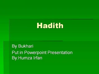 PPT - Benefits of reciting Hadith PowerPoint Presentation, free ...