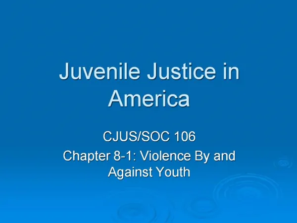Ppt Juvenile Justice In America Powerpoint Presentation Free