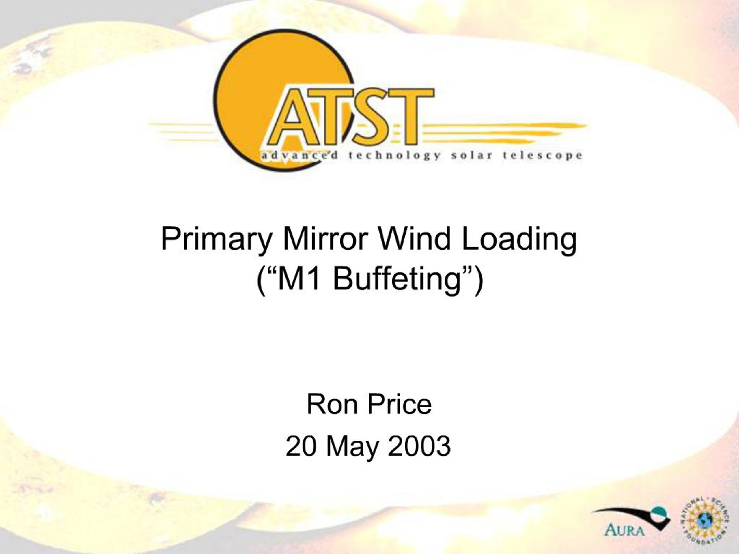 PPT - Primary Mirror Wind Loading M1 Buffeting PowerPoint Presentation ...