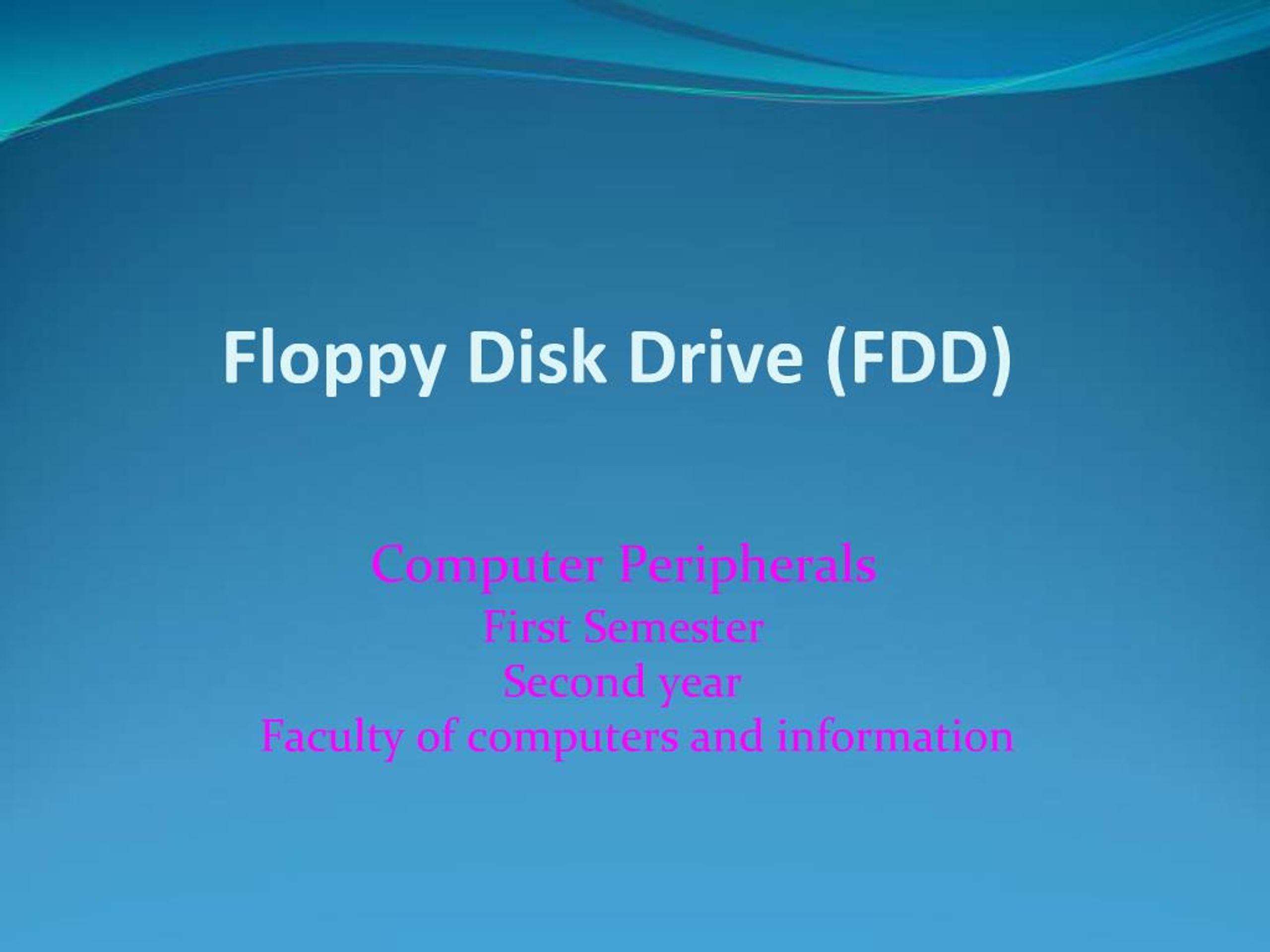 PPT - Floppy Disk Drive FDD PowerPoint Presentation, free download - ID ...