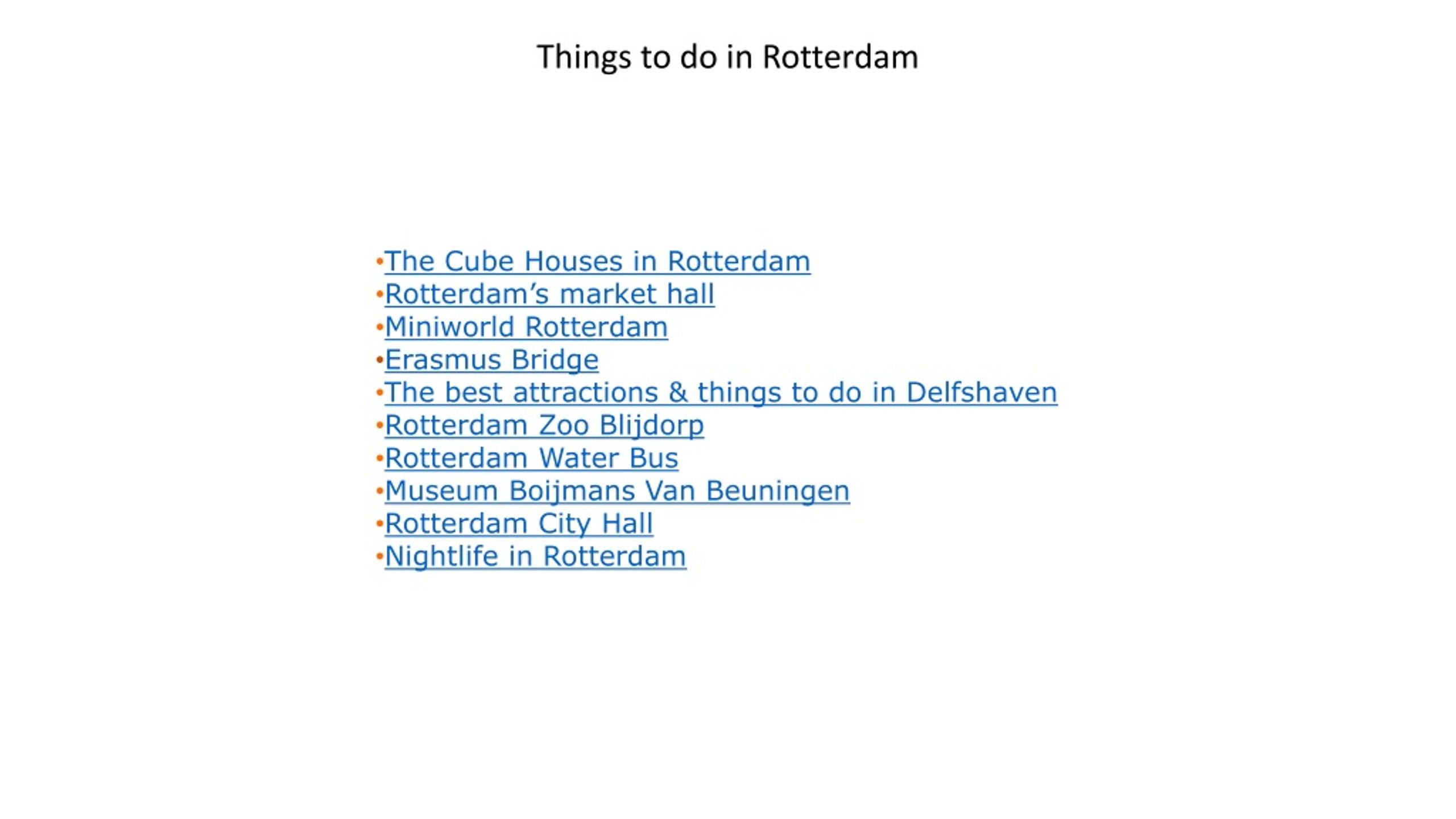 PPT - Things to do in Rotterdam PowerPoint Presentation, free download ...