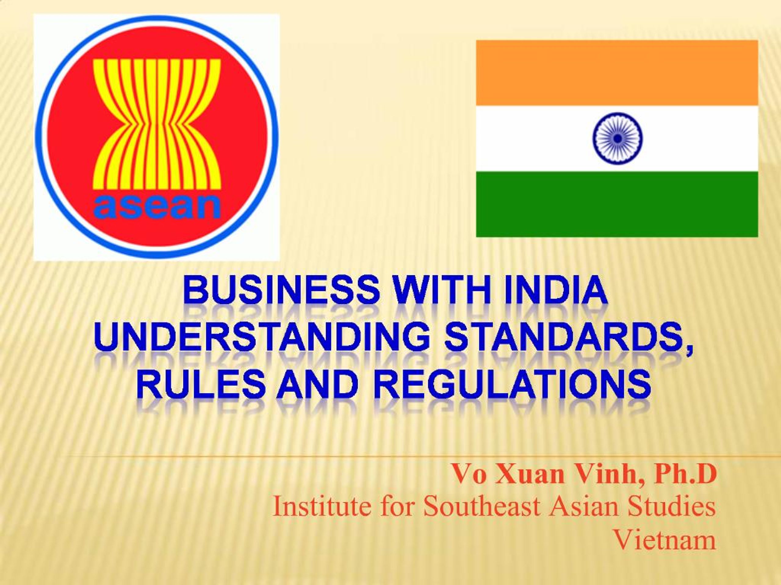 PPT - Business with India Understanding Standards, Rules and ...