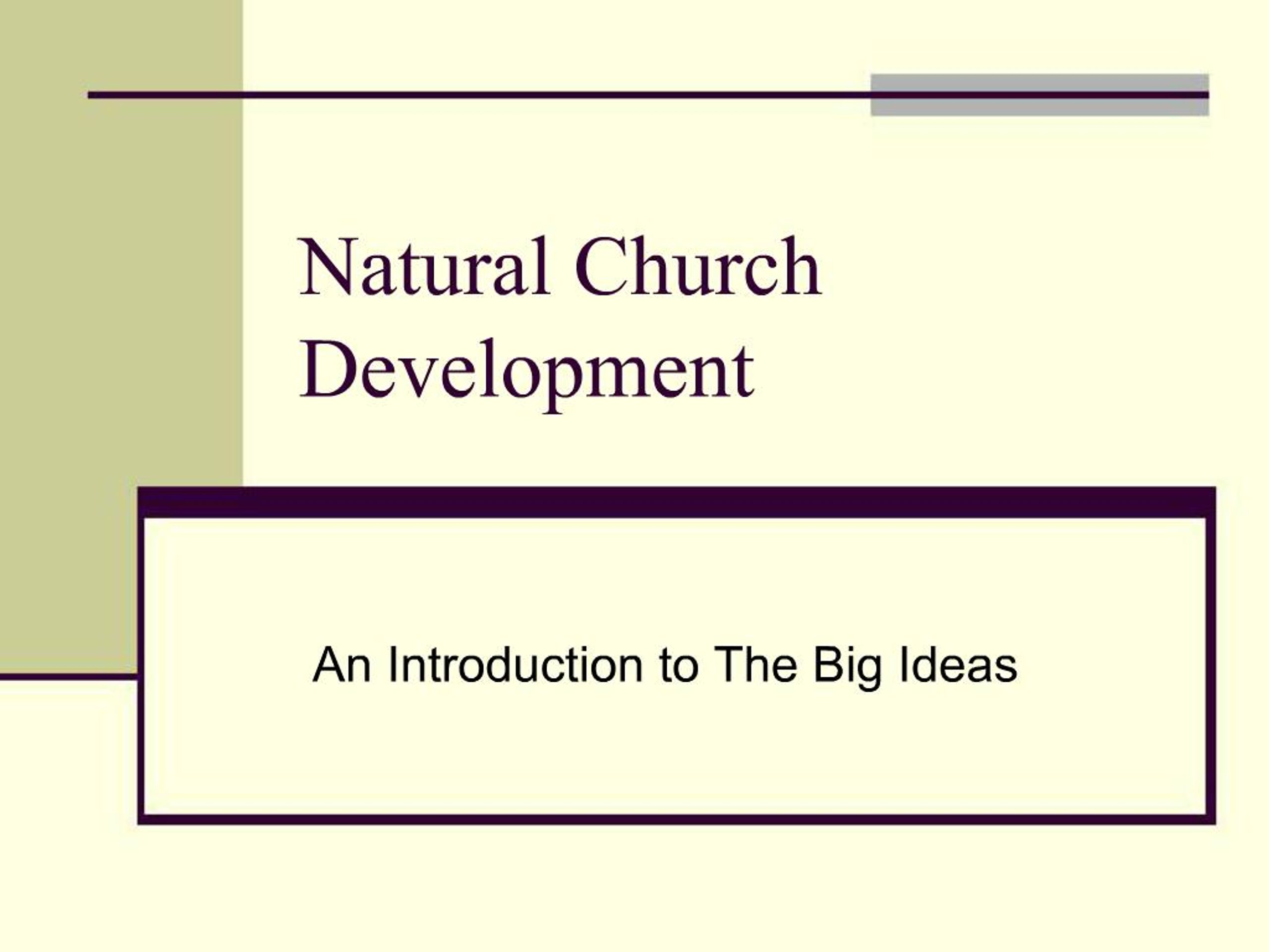 PPT - Natural Church Development PowerPoint Presentation, free download ...